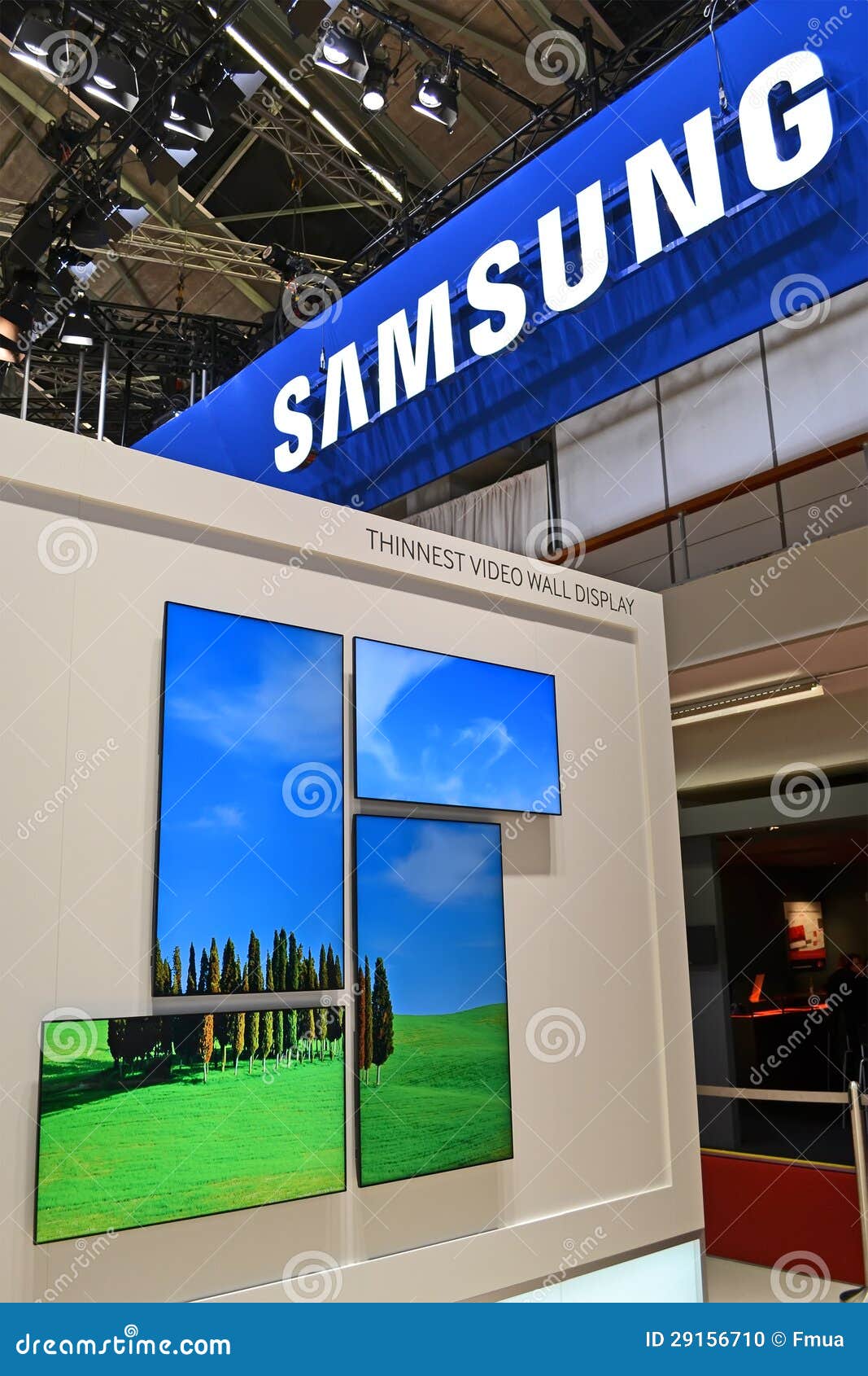 Modern Monitors Wall on the Exhibition, Editorial Image - Image of ...