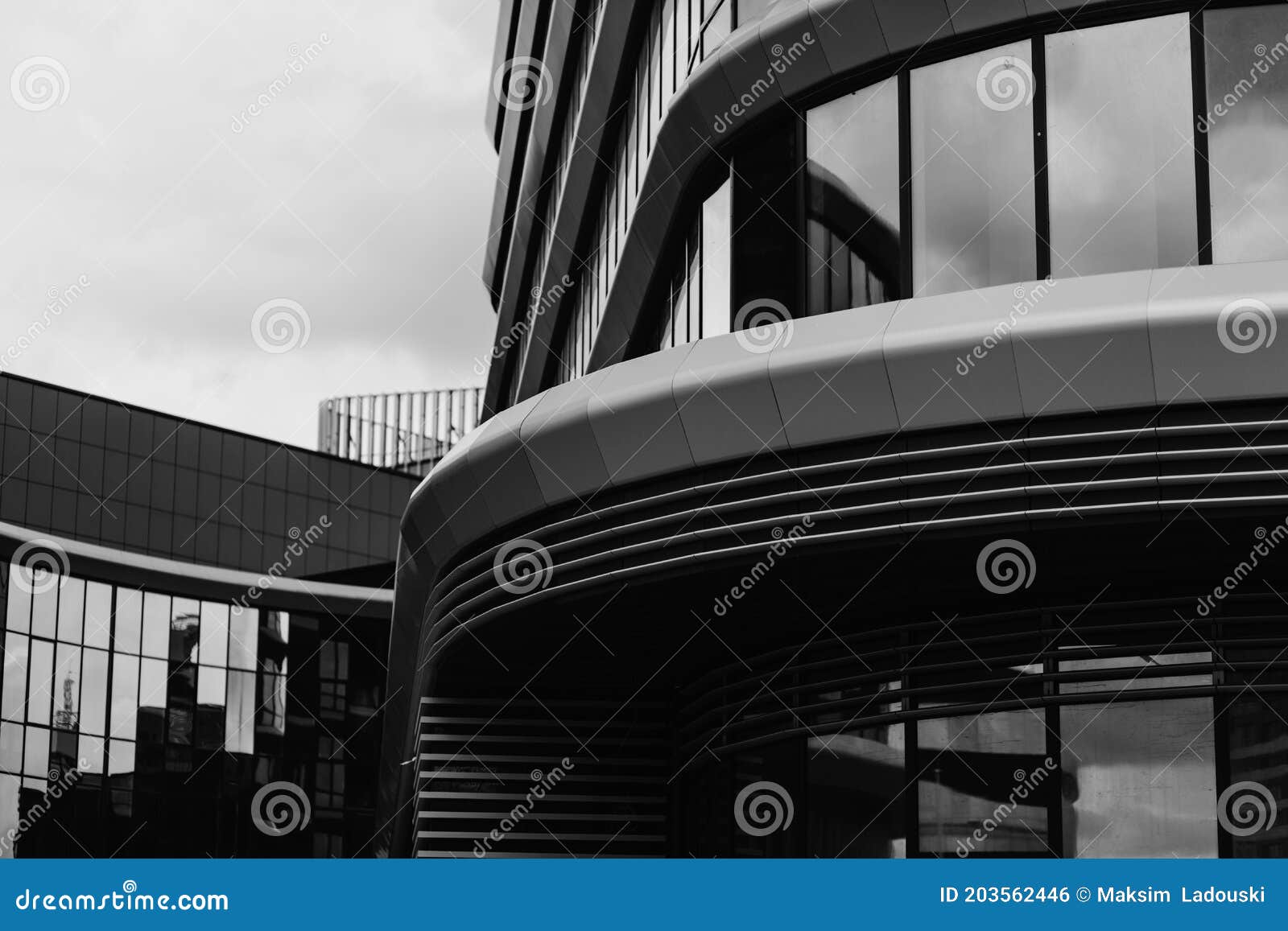 Modern monochrome building stock photo. Image of finance - 203562446