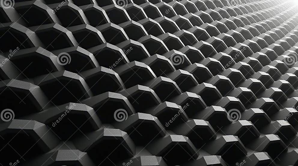 Modern Monochrome Pattern with Interlocking Hexagonal Tiles Stock ...