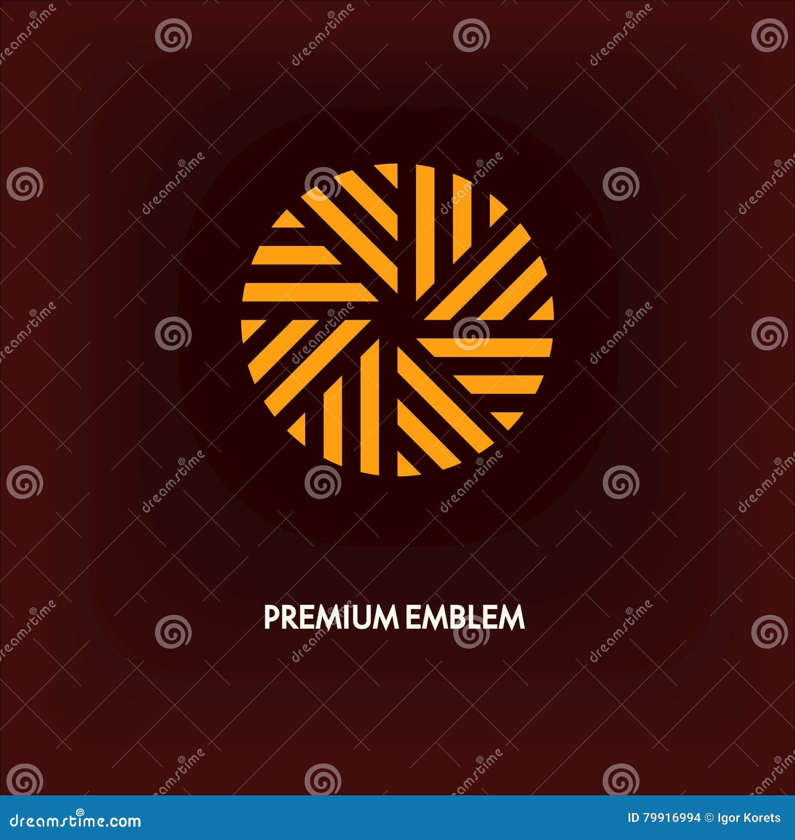 Modern Monogram, Emblem, Logo. Ring Parallel Strips Swirling ...