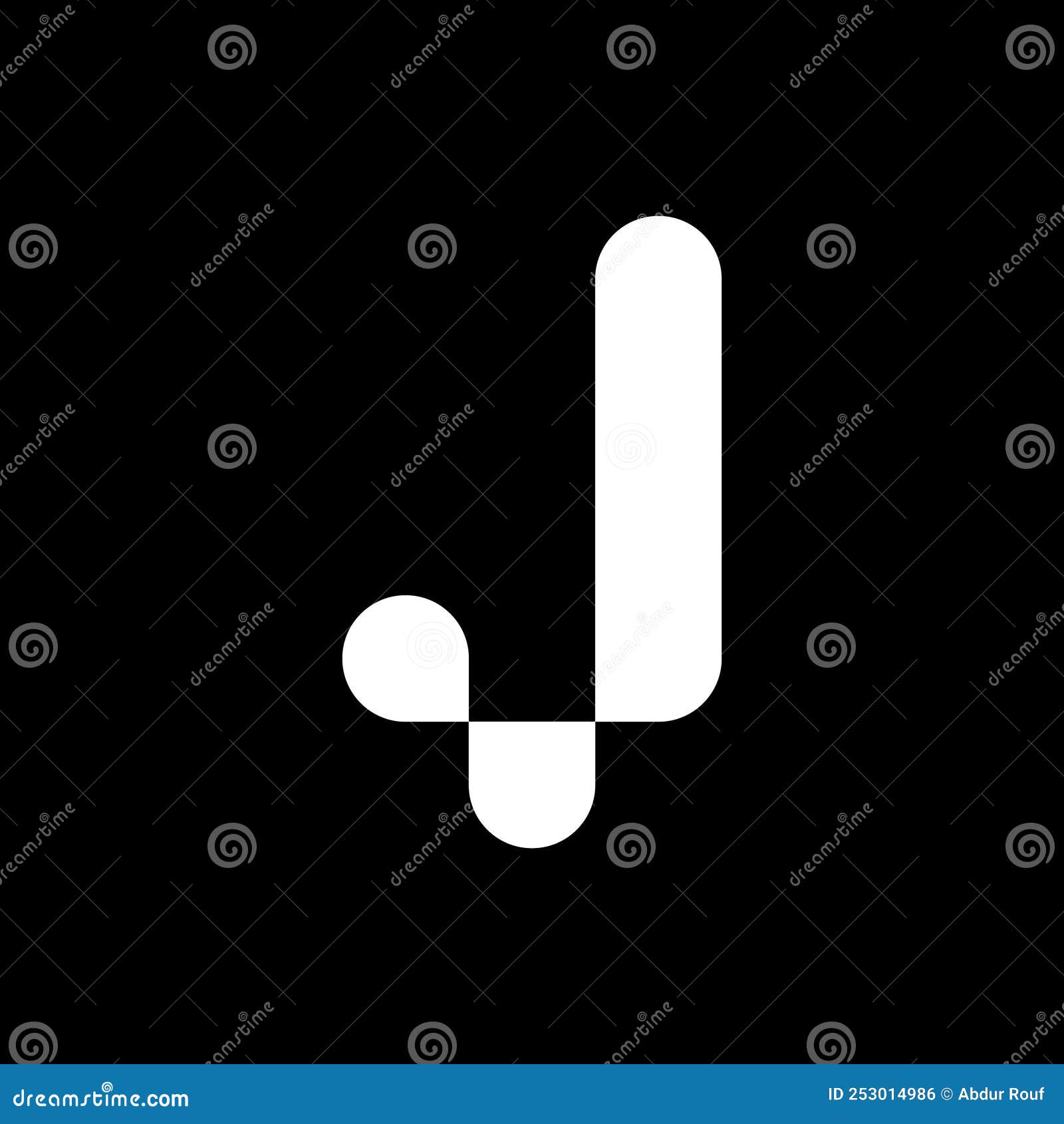 Modern Monogram Letter J Logo Design Stock Illustration - Illustration ...
