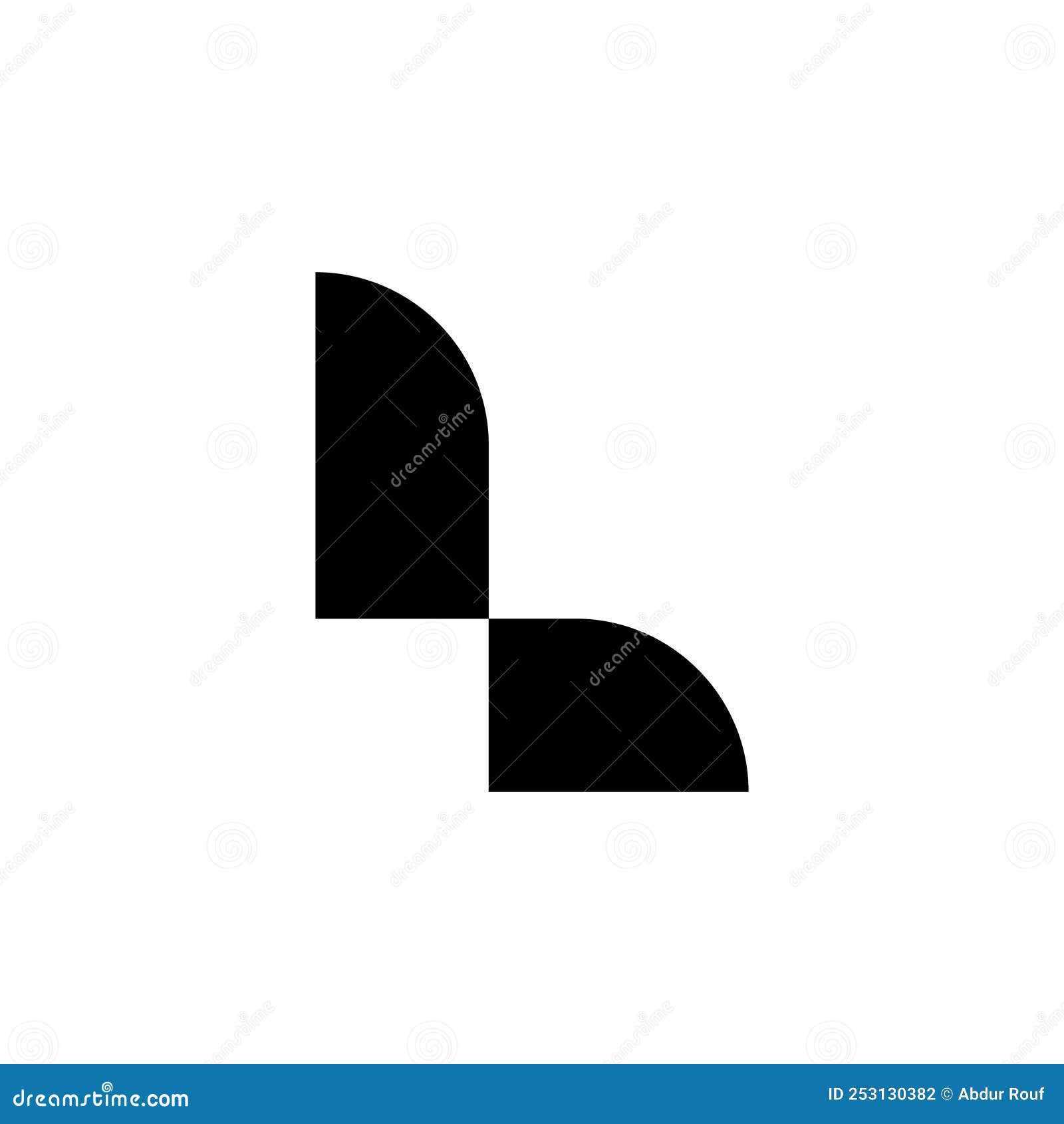 Modern Monogram Letter L Logo Design Stock Illustration - Illustration ...