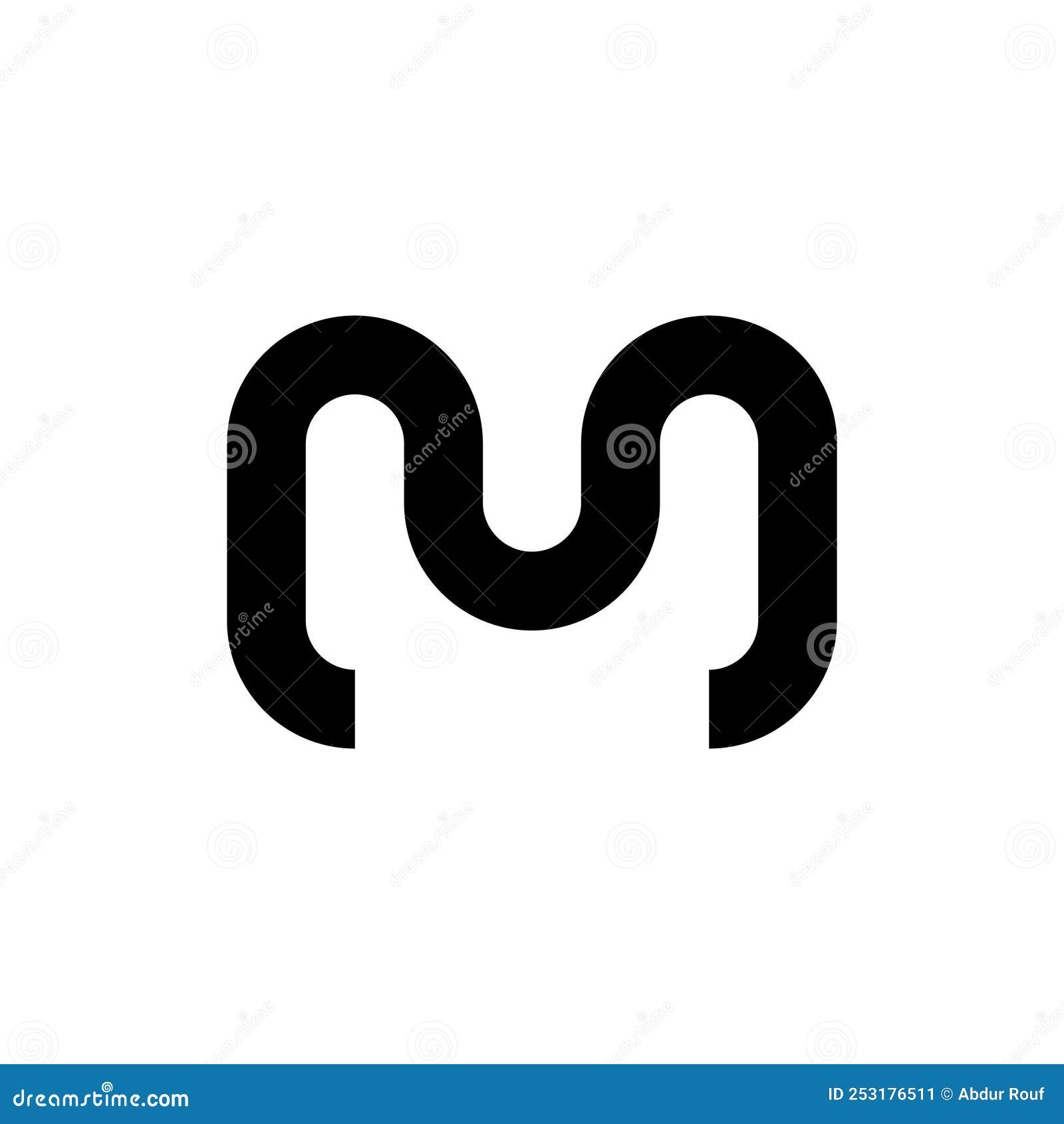 Modern Monogram Letter M Logo Design Stock Vector - Illustration of ...