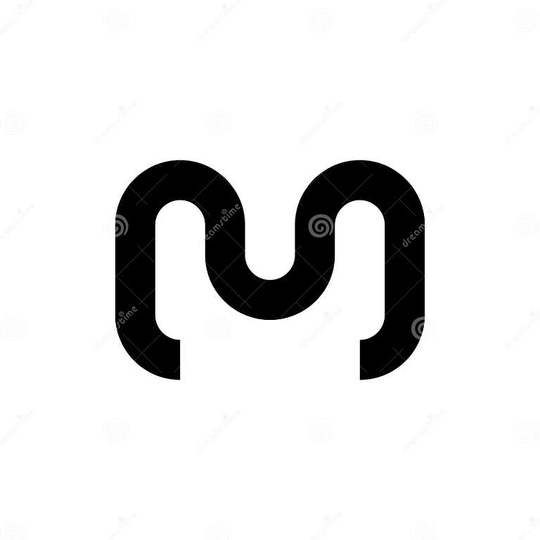 Modern Monogram Letter M Logo Design Stock Vector - Illustration of ...