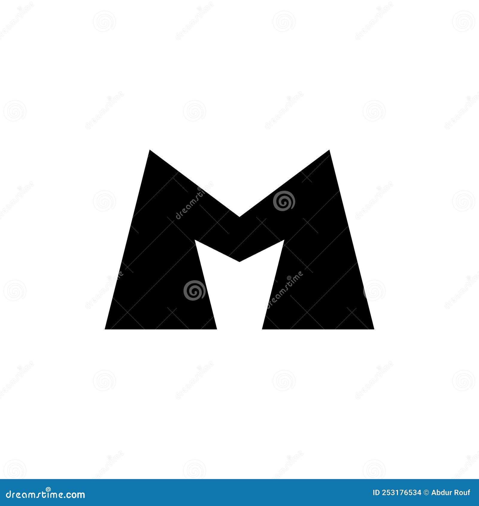 Modern Monogram Letter M Logo Design Stock Vector - Illustration of ...