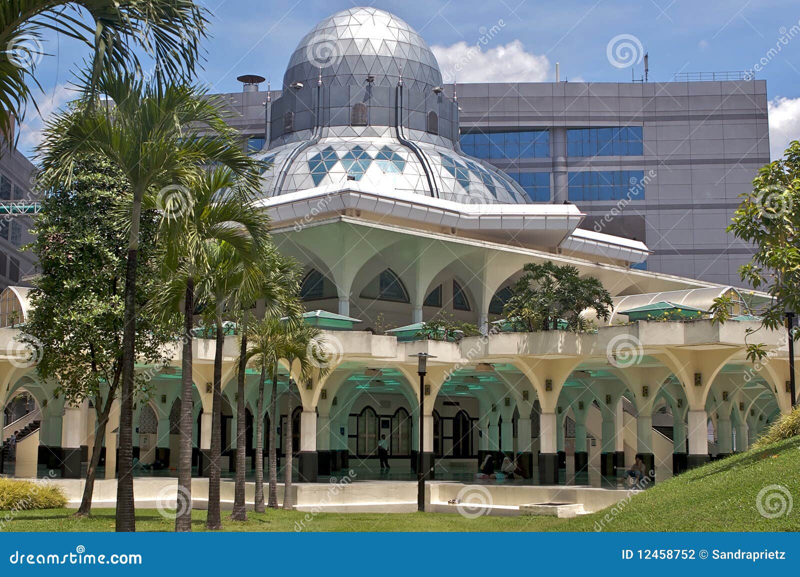 Modern Mosque stock photo. Image of garden, mosque, paradise - 12458752