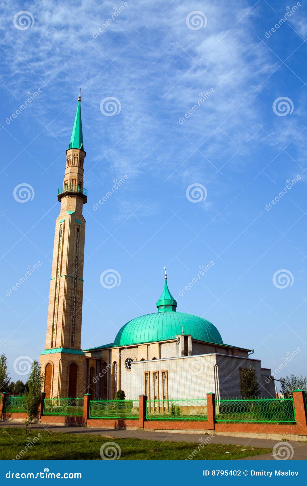 Modern mosque stock photo. Image of exterior, architecture - 8795402