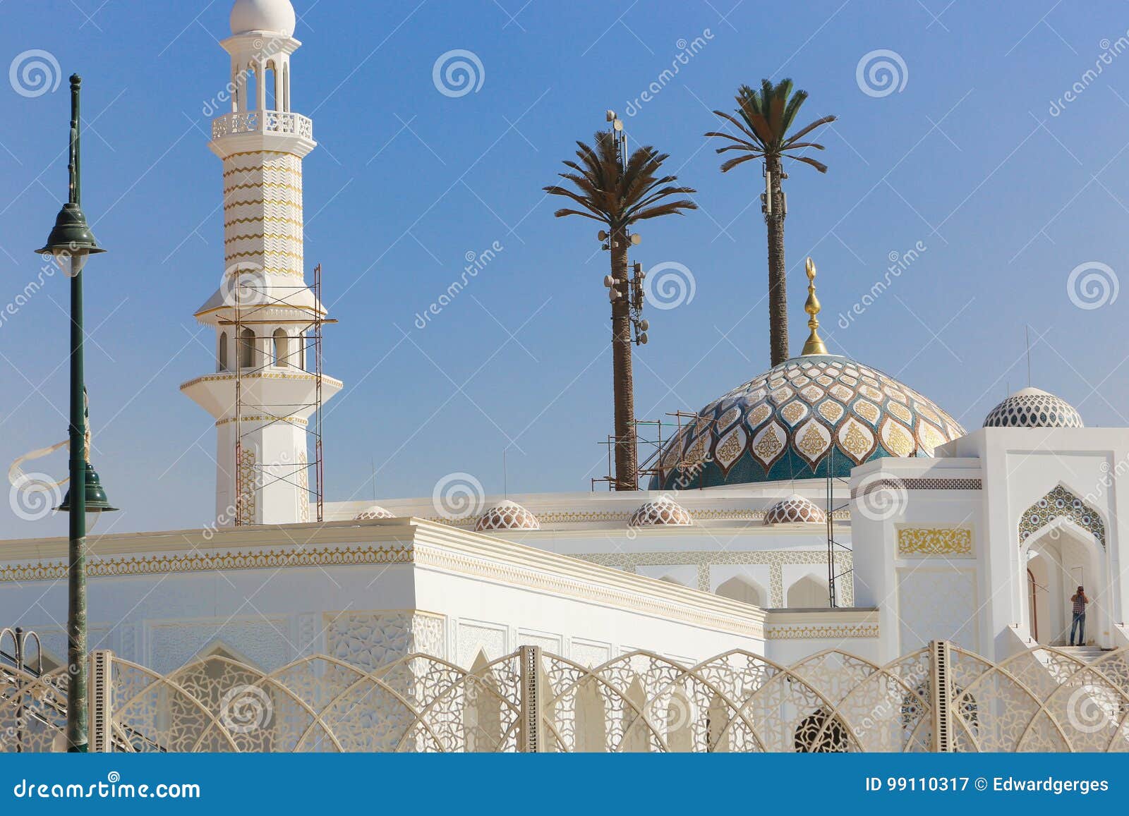 Modern Mosque at Egypt stock image. Image of architecture - 99110317