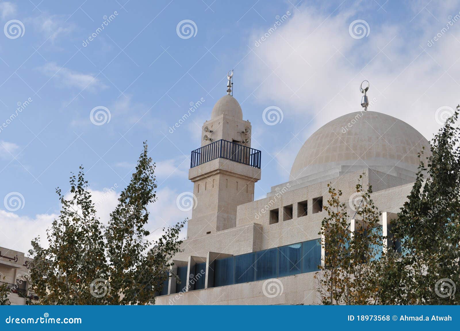 Modern Mosque in Jordan stock photo. Image of pray, comfort - 18973568