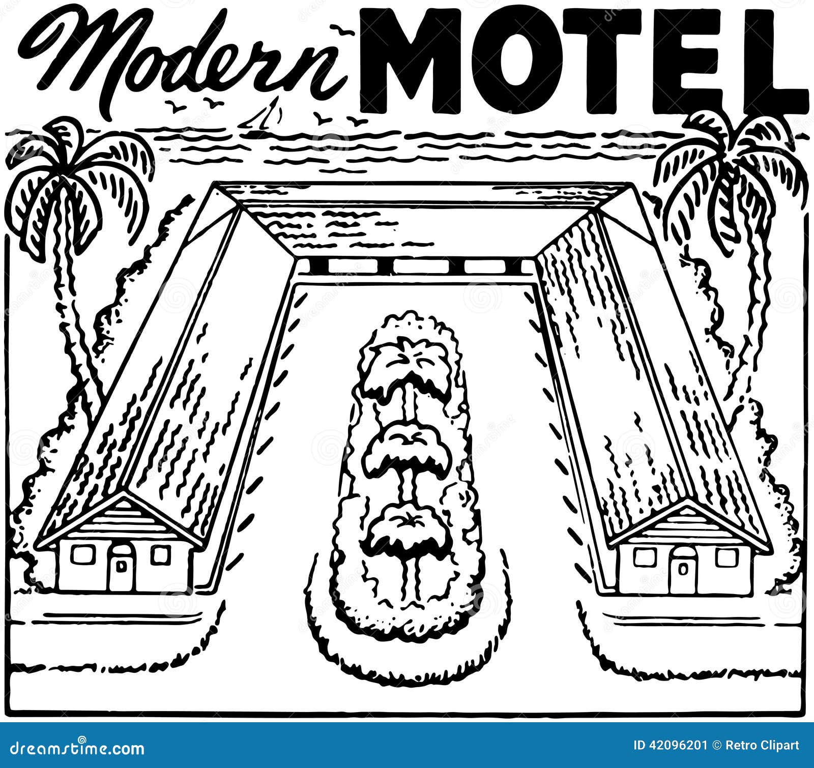Modern Motel stock vector. Illustration of apartments - 42096201