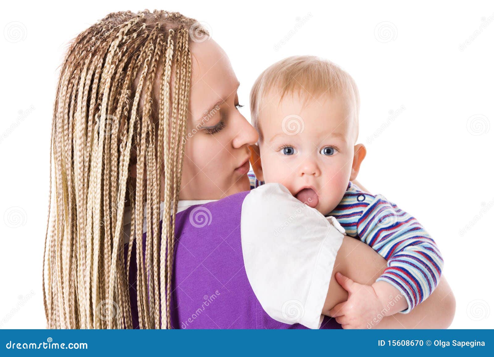 Modern Mother stock photo. Image of blond, tenderness - 15608670