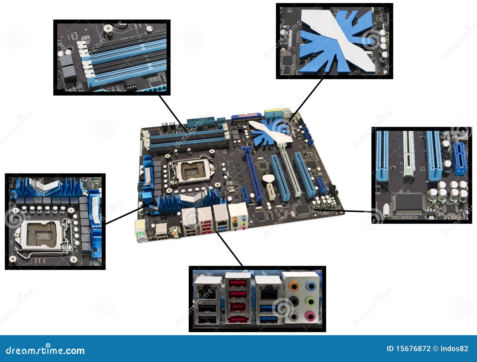 Modern Motherboard Stock Photography - Image: 15676872