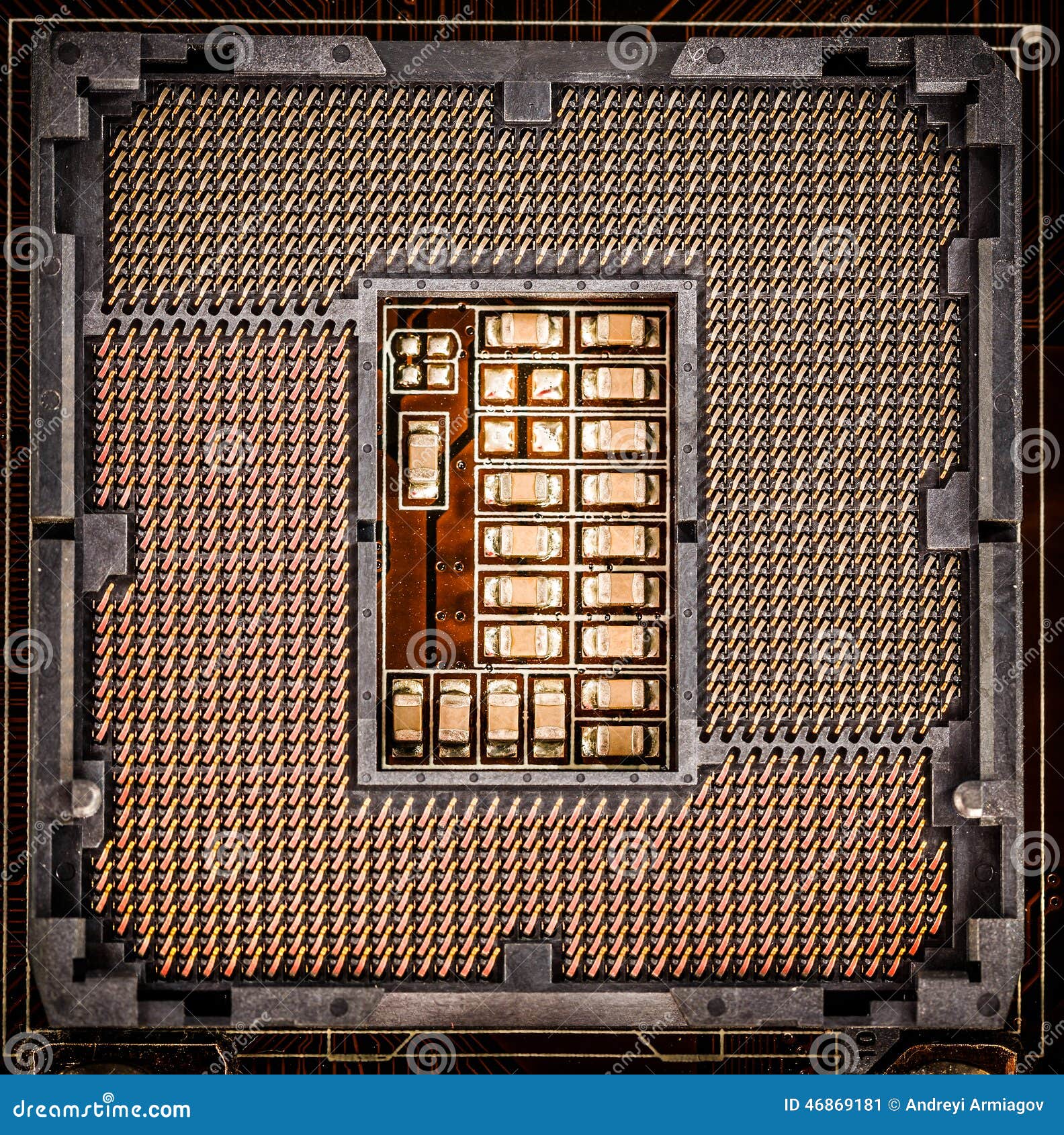 Modern Cpu Socket On A Motherboard Stock Image | CartoonDealer.com ...