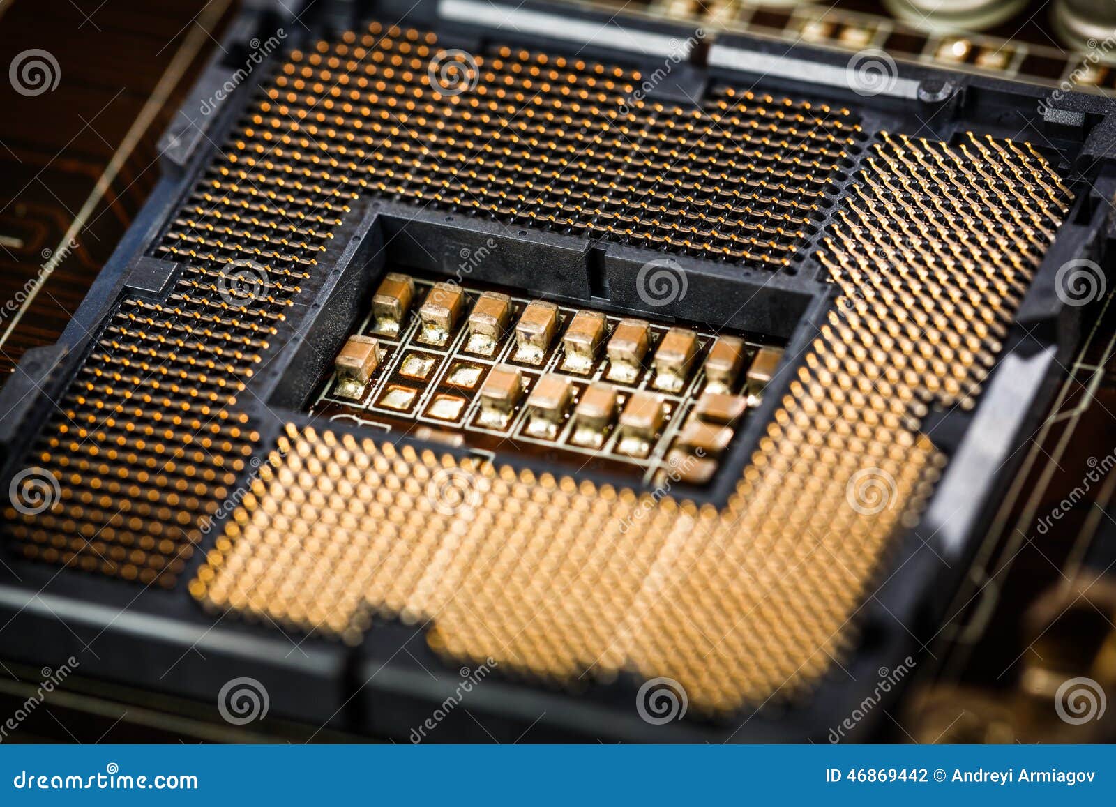 Modern Cpu Socket On A Motherboard Stock Image | CartoonDealer.com ...