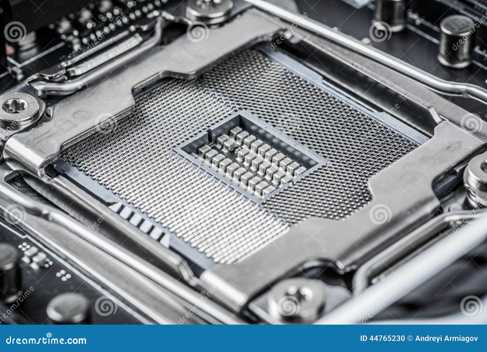 Modern Cpu Socket On A Motherboard Stock Image | CartoonDealer.com ...