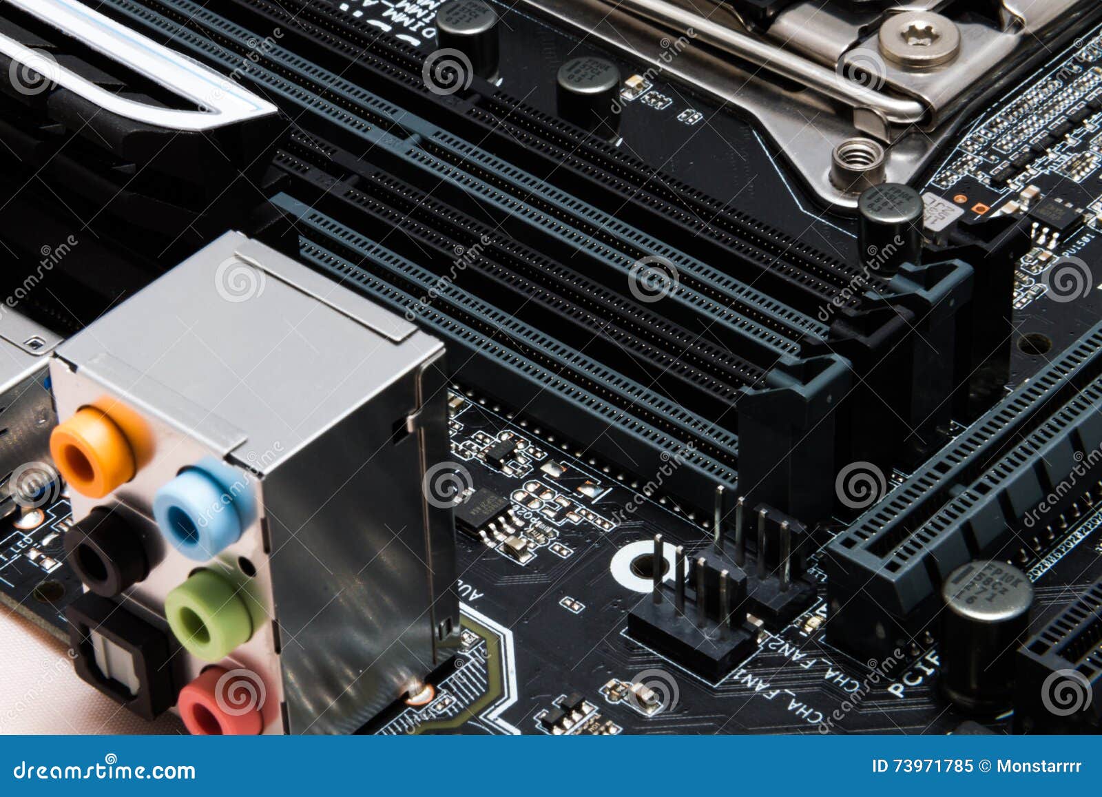 Modern Motherboard To Build a Powerful Computer Stock Image - Image of ...