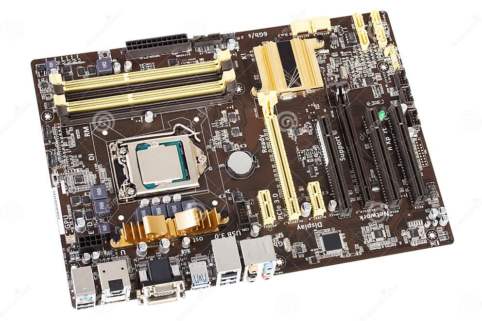 Modern motherboard stock photo. Image of memory, electrical - 46141790