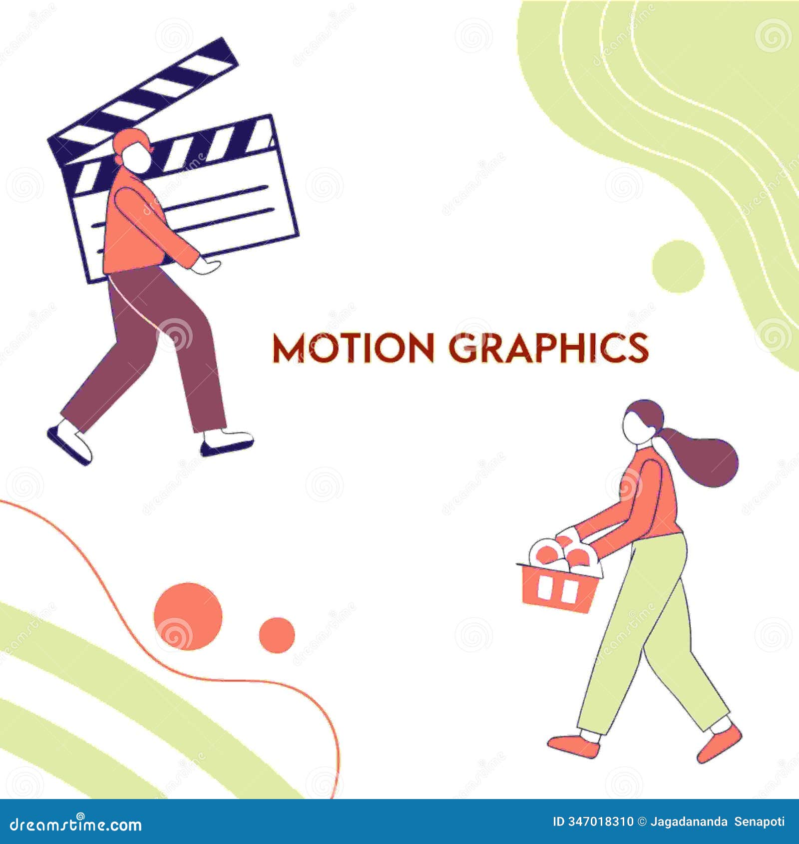 A Modern Motion Graphics Design Stock Illustration - Illustration of ...