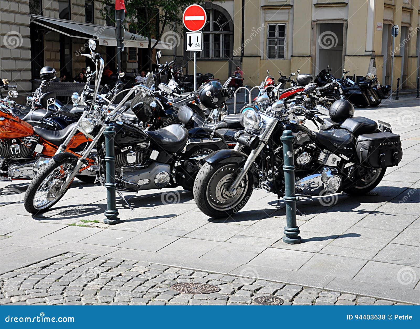 Modern Motorbikes in the City Editorial Stock Photo - Image of work ...