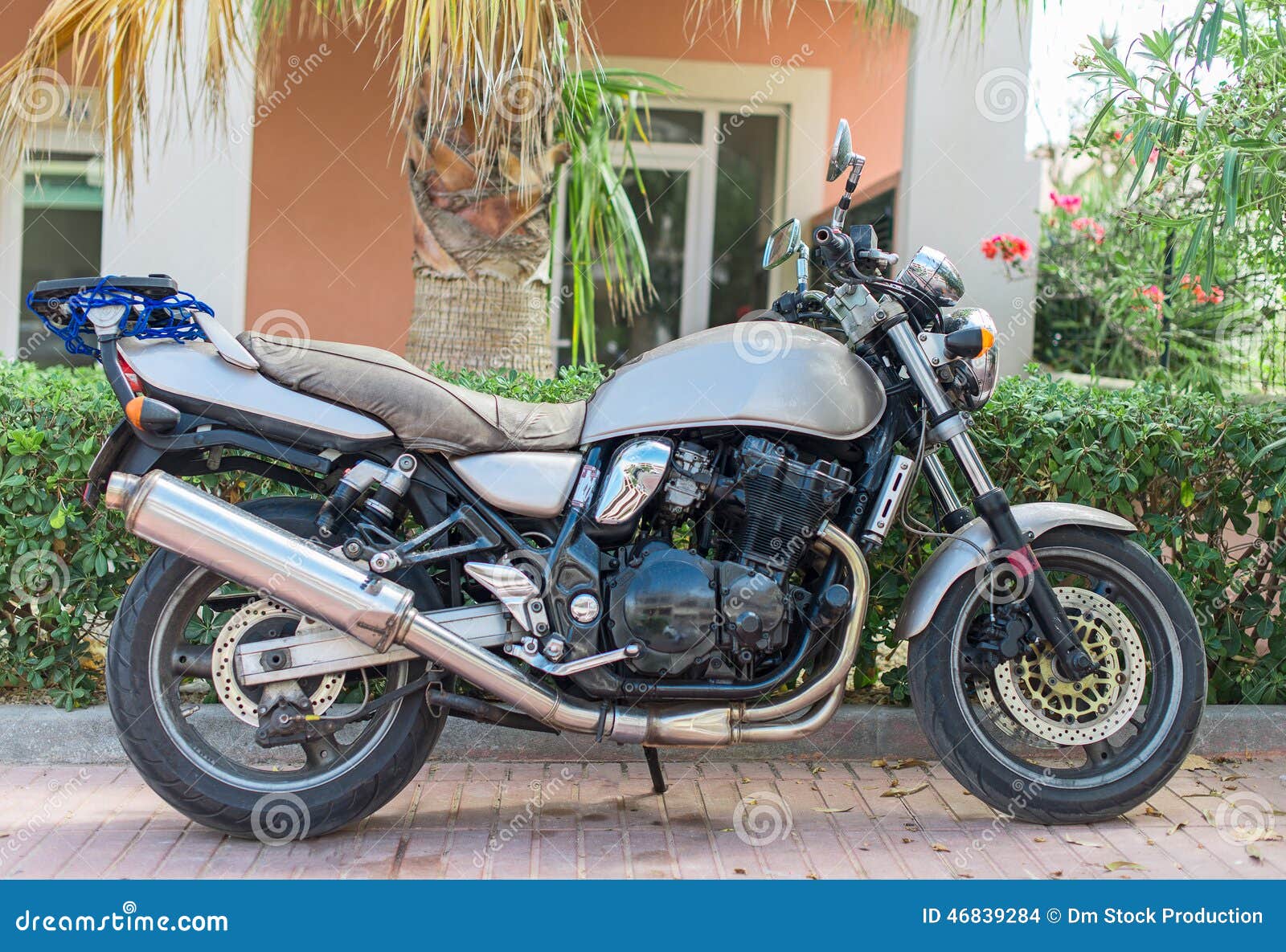 Modern motorcycle. stock photo. Image of parked, closeup - 46839284