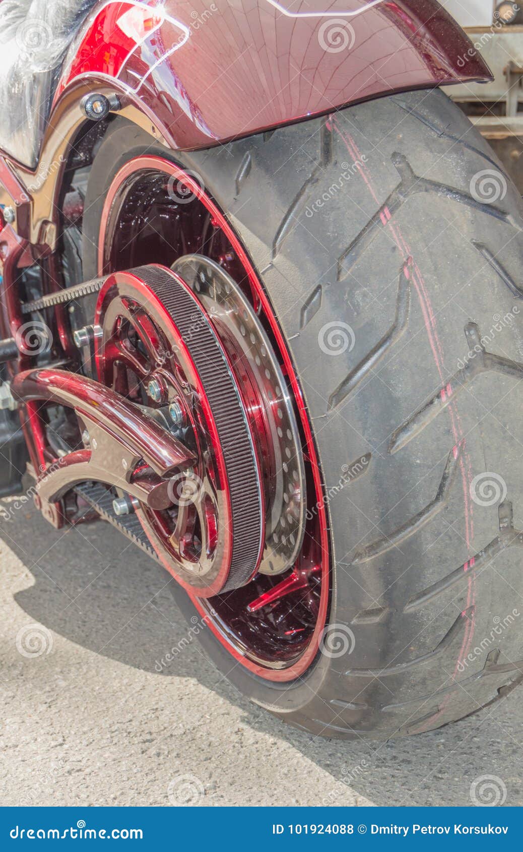 The Rear Wheel of a Modern Motorcycle Stock Photo - Image of cycle ...