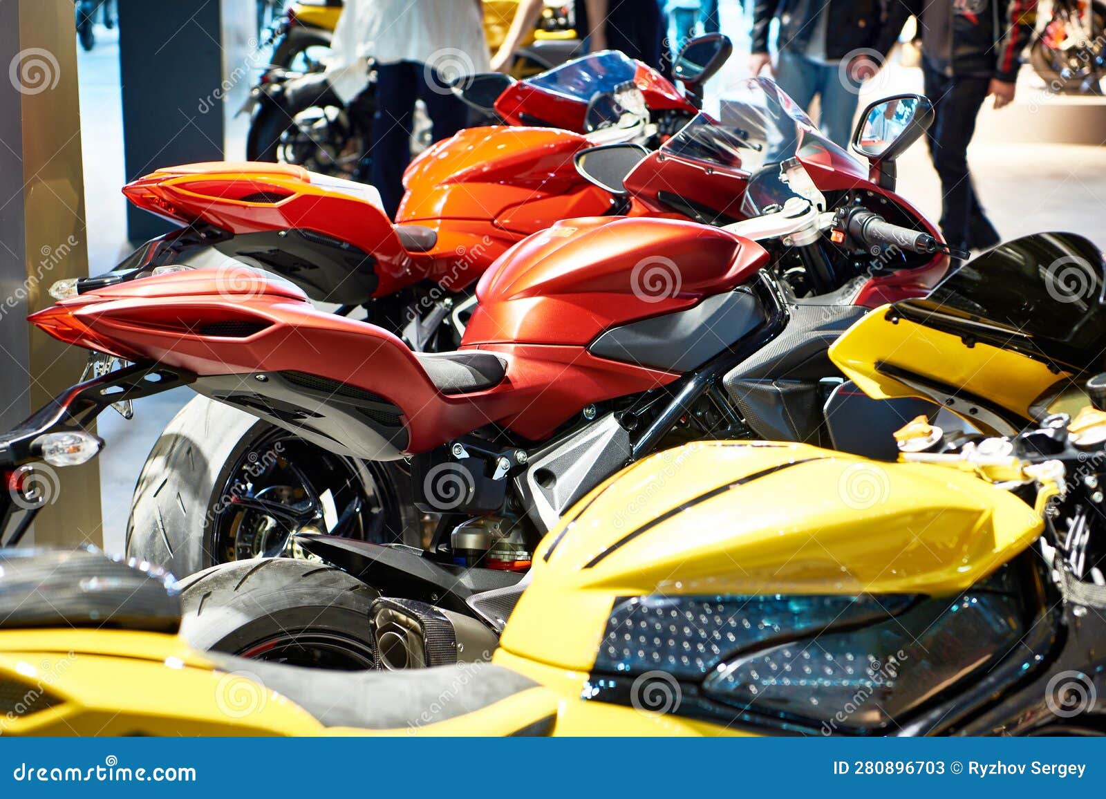 Modern motorcycles editorial stock photo. Image of motorbike - 280896703