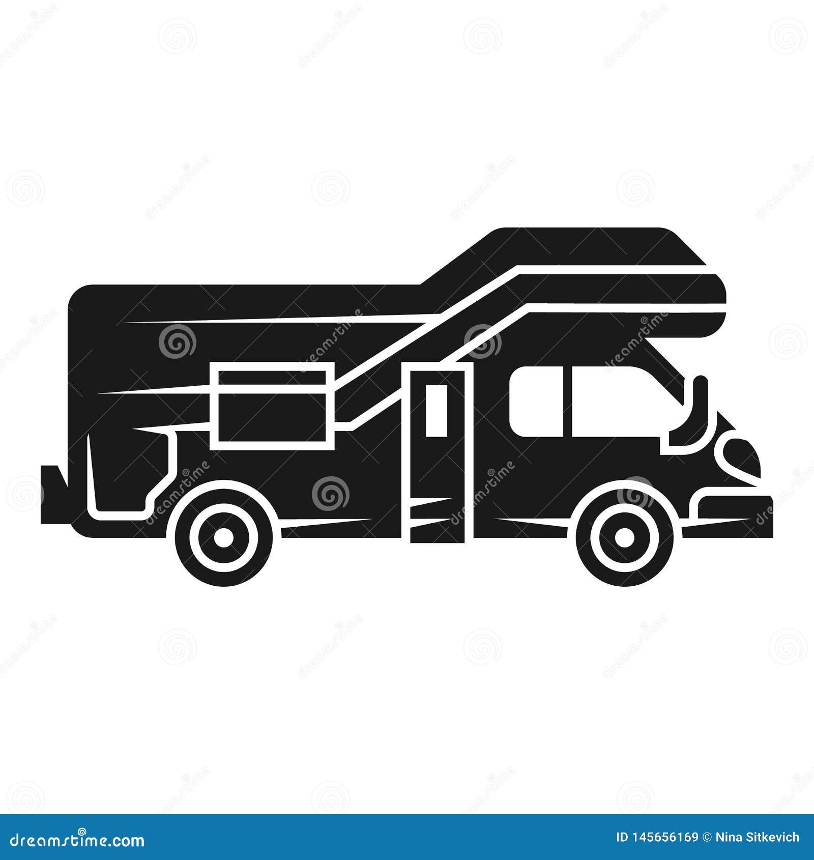 Modern Motorhome Icon, Simple Style Stock Vector - Illustration of ...
