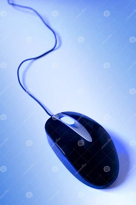 Modern mouse on blue stock photo. Image of wire, technological - 3670484