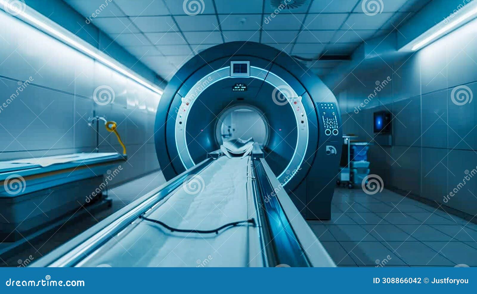 Modern MRI Machine in Hospital Setting. Generative Ai Stock ...