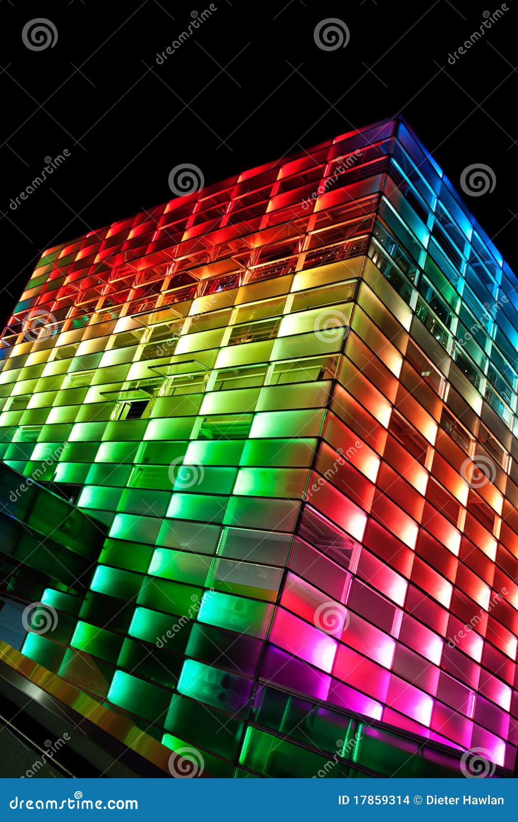 Modern Multi Colored Building Stock Photo - Image of austria, shiny ...