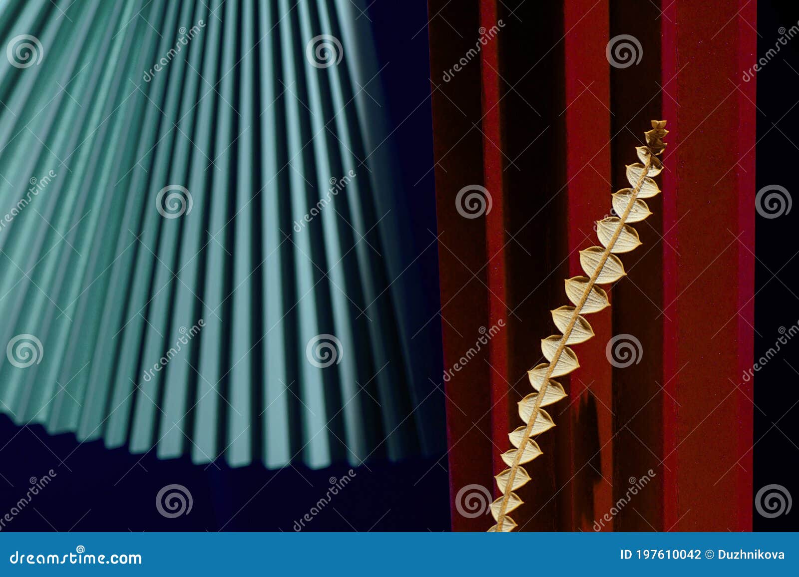 Modern Multi-colored Composition of Fans, Shadows and Cardboard ...