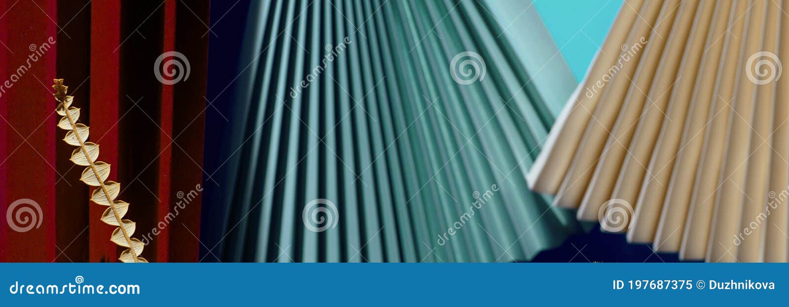 Modern Multi-colored Composition of Fans, Shadows and Cardboard ...