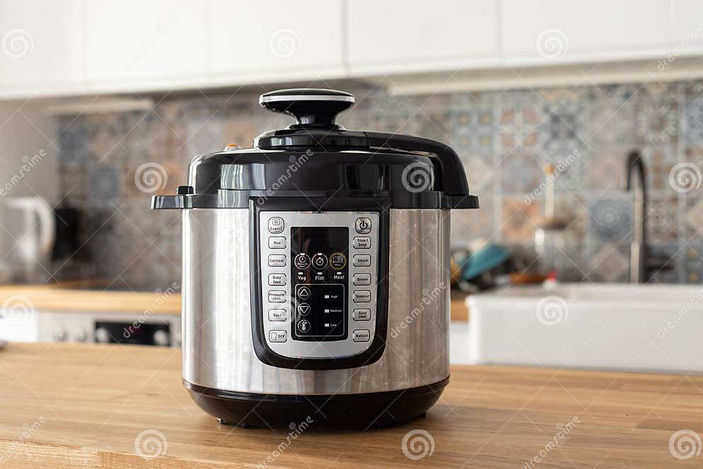 Modern Multi Cooker in the Kitchen Stock Photo - Image of appliance ...