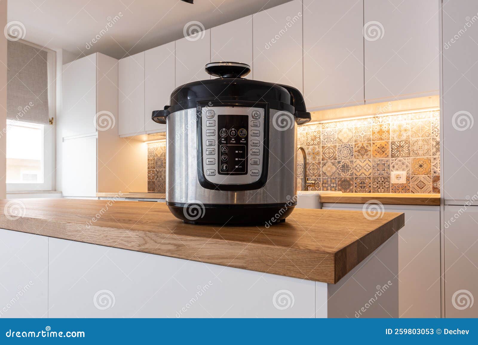 Modern Multi Cooker in Kitchen Stock Image - Image of cook, heat: 259803053