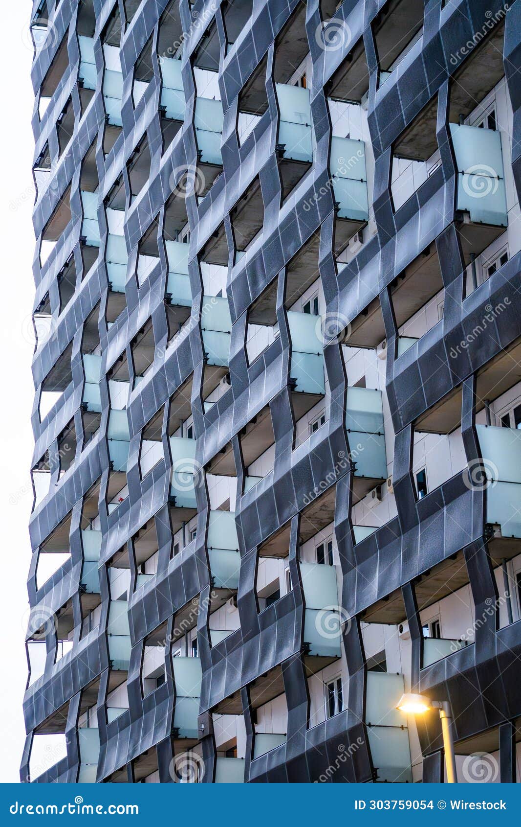 Modern Multi-level Building with Balconies Stock Photo - Image of view ...