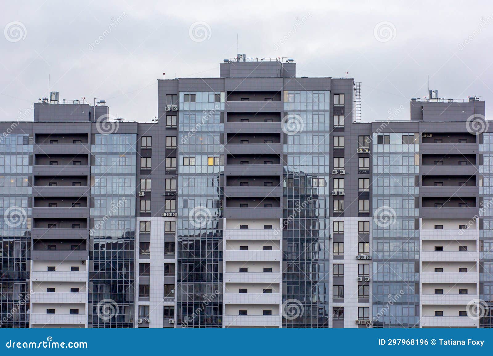 Modern Multi Storey Apartment Building Elevation Stock Photo - Image of ...