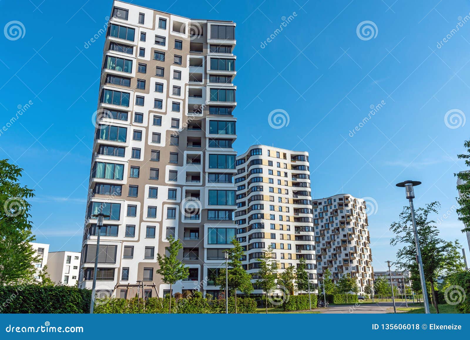Modern Multi Storey Apartment Buildings Stock Photo - Image of ...