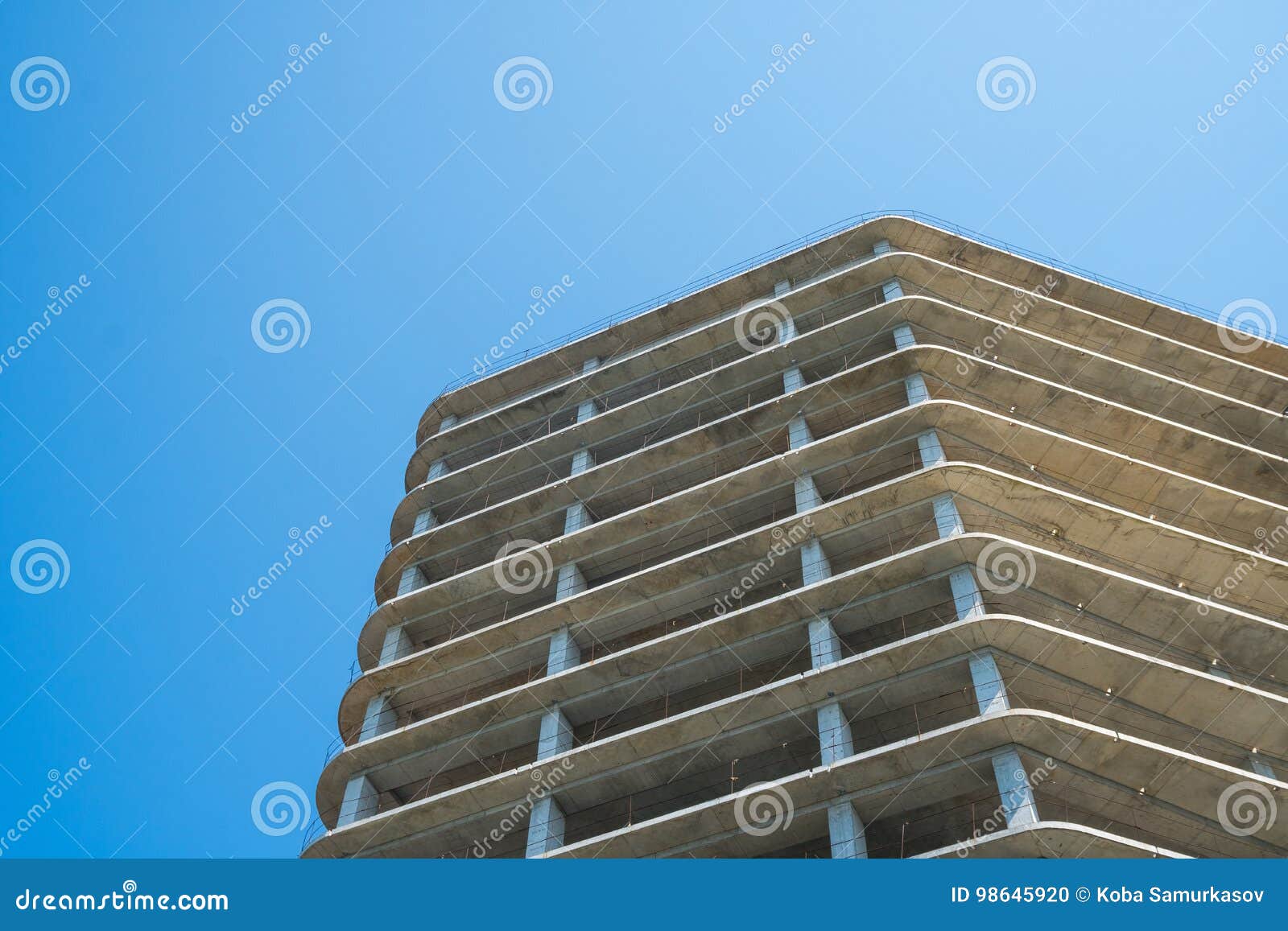 Modern Multi-storey Building. Construction of Multi-storey Build Stock ...