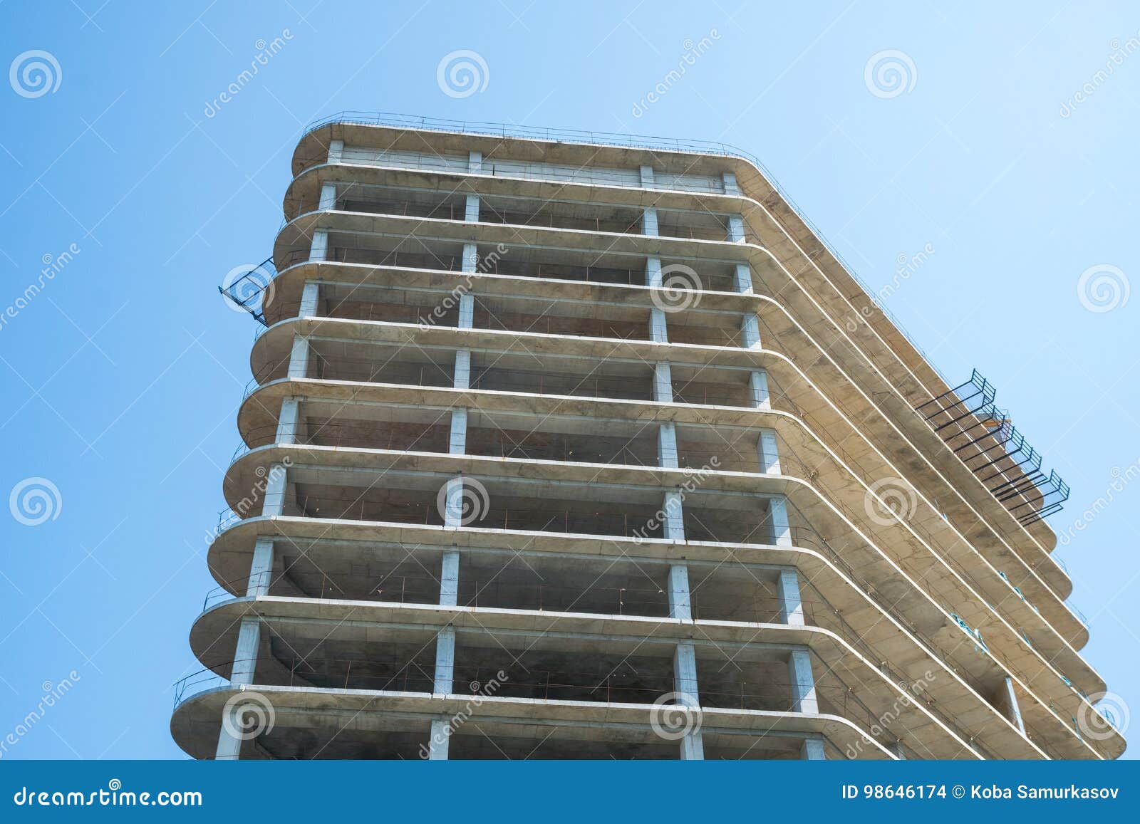 Modern Multi-storey Building. Construction of Multi-storey Build Stock ...