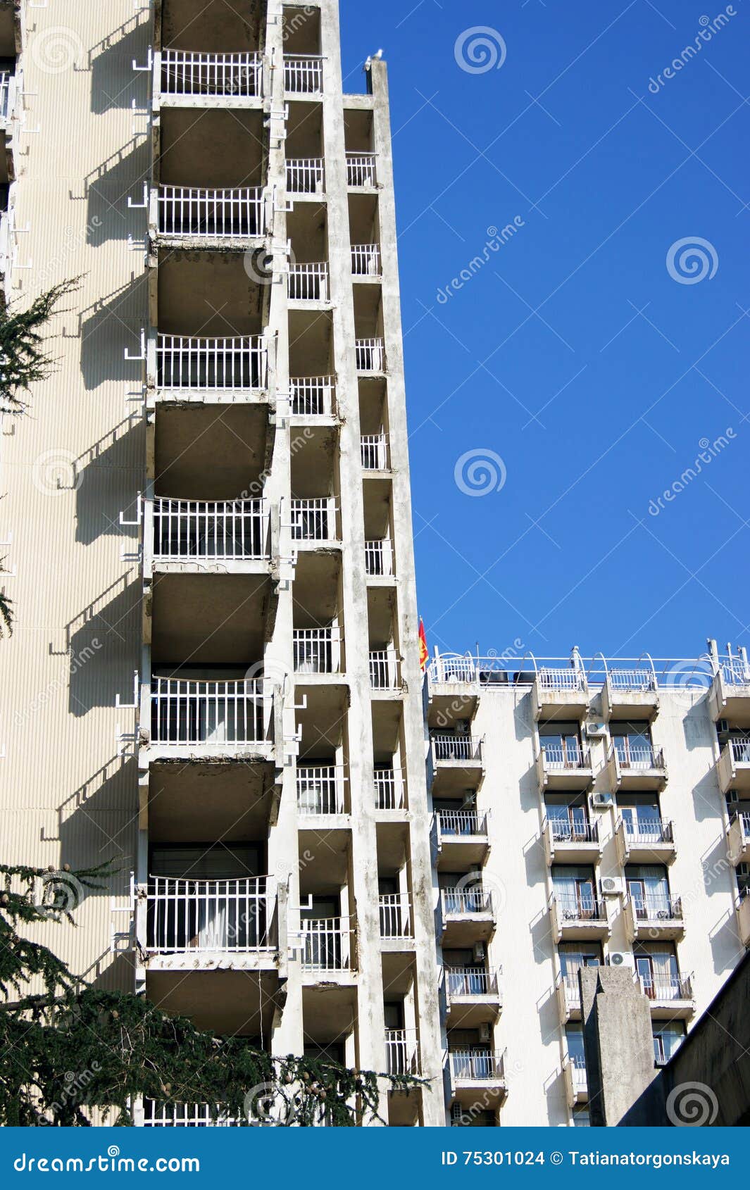 A Modern Multi-storey Building Stock Photo - Image of housing, detail ...