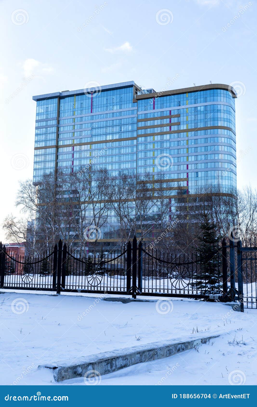 Modern Multi Storey Glass Building Stock Photo - Image of technology ...