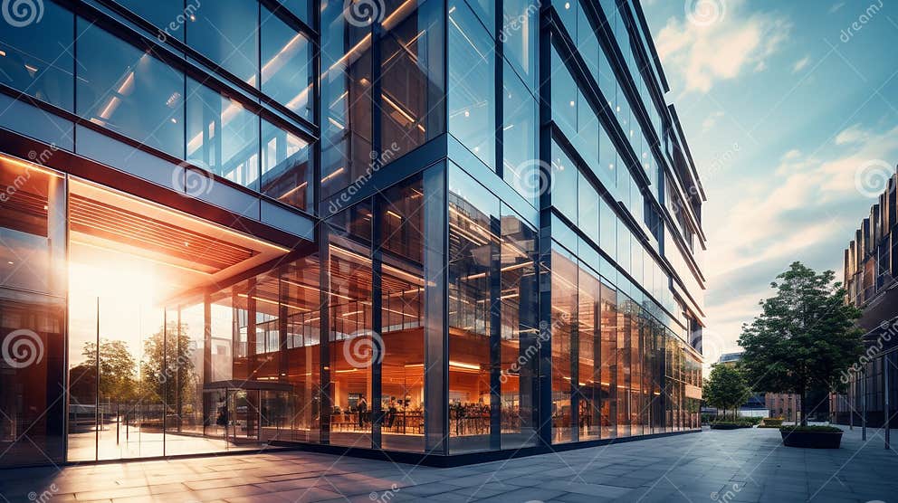 Modern Multi-storey Office Building on the Street Stock Image - Image ... Modern Multi-storey Office Building on the Street Stock Image - Image ...