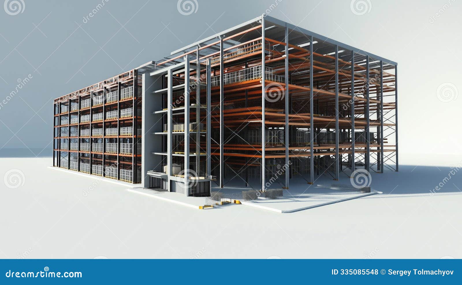 Modern Multi-story Warehouse Design Featuring Unique Structural ...