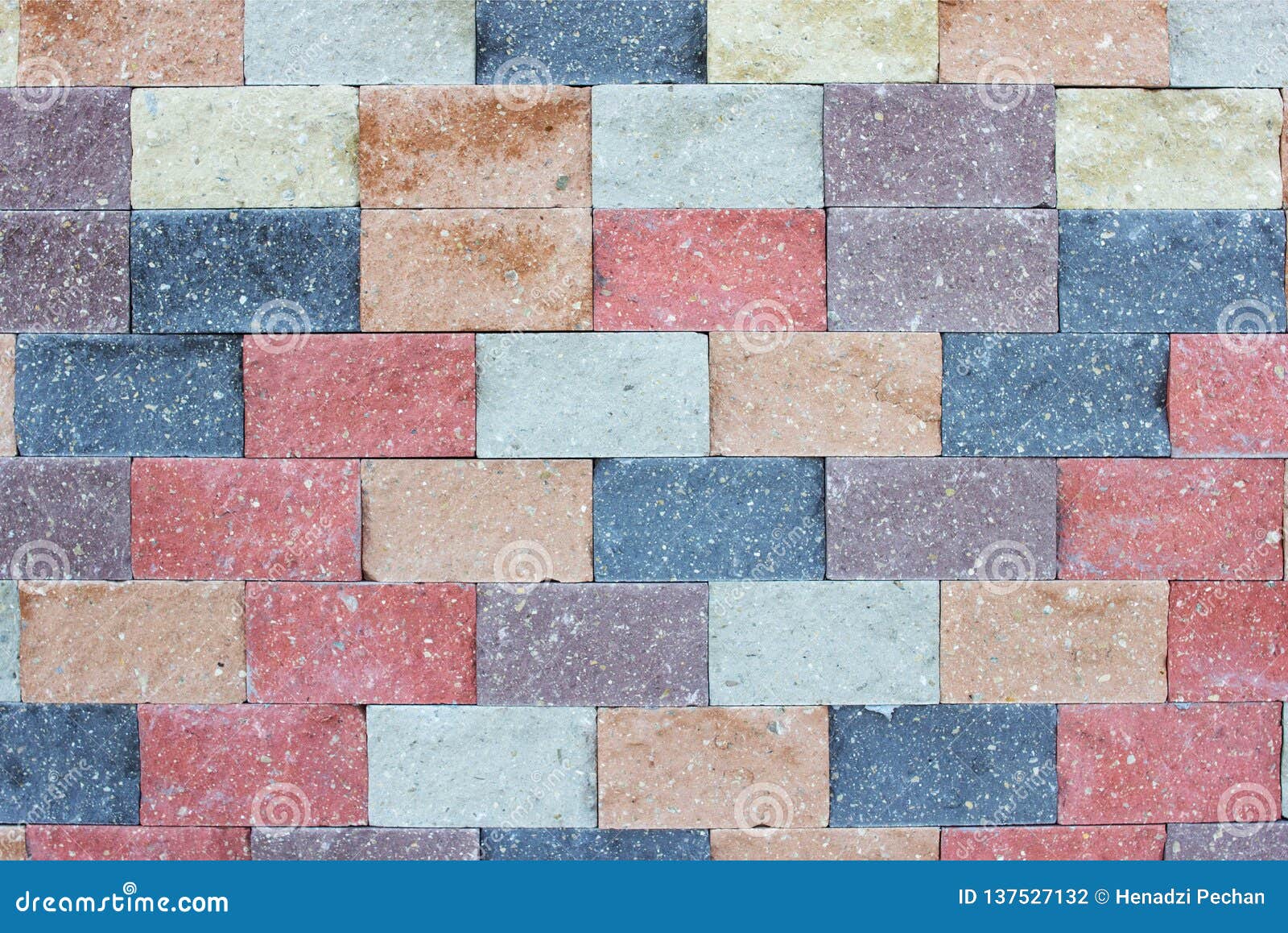 Modern Multicolored Brick Wall, Texture, Background, Construction Stock ...