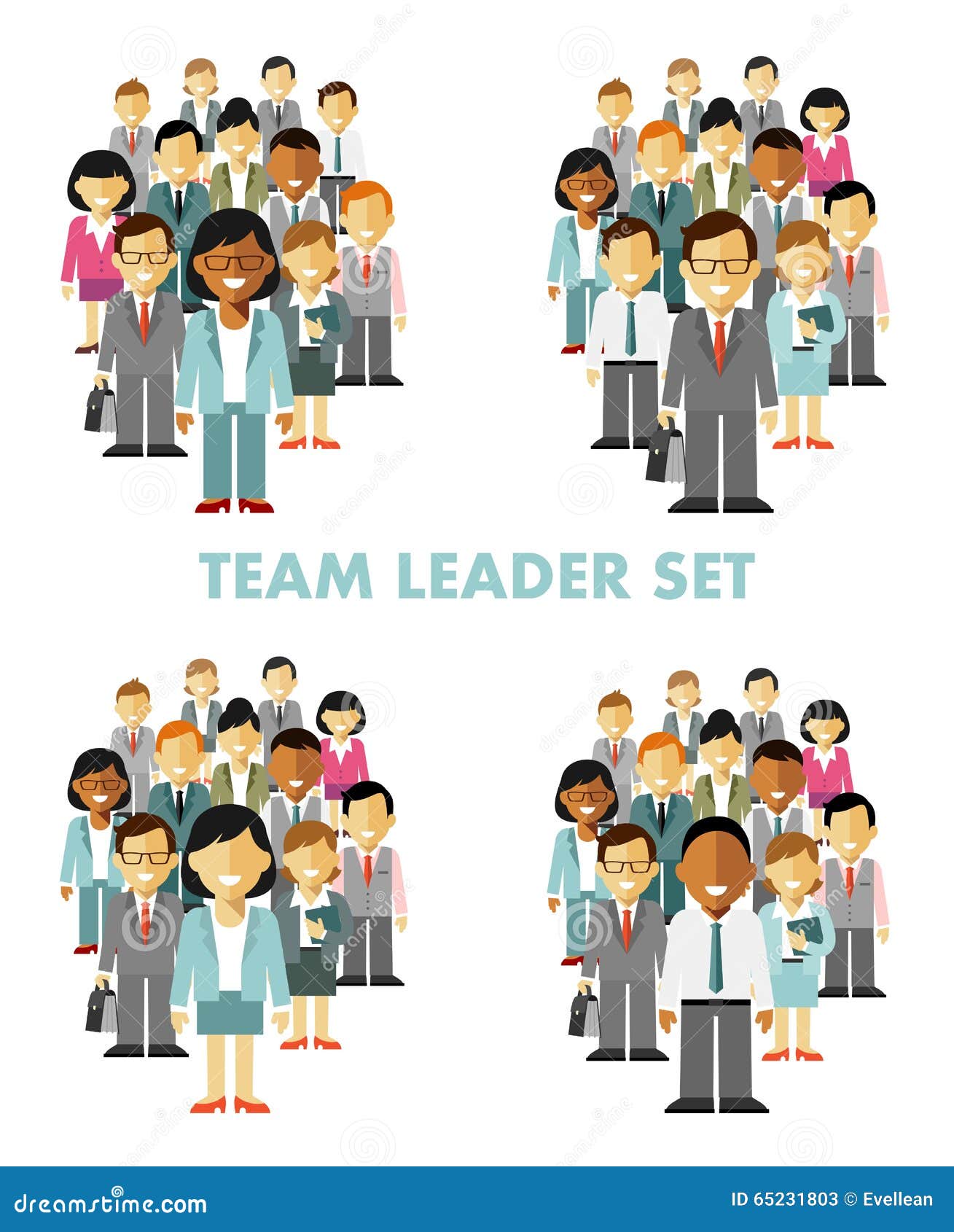 Modern Multicultural Business People Team Concept Stock Vector ...