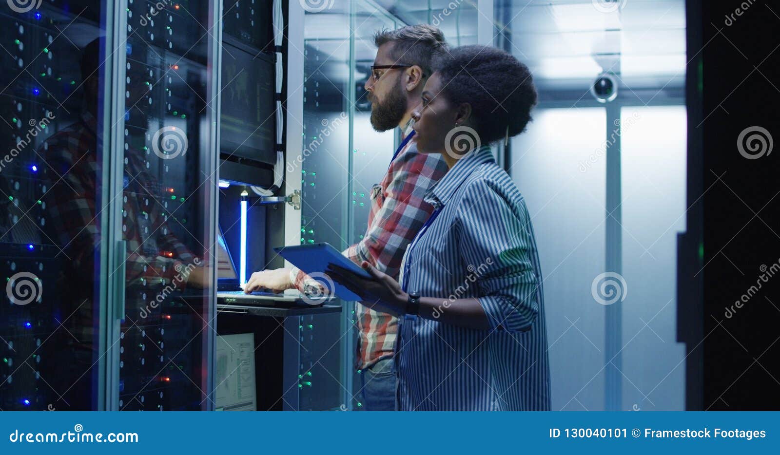 Diverse it Colleagues Setting Server Hardware Stock Image - Image of ...