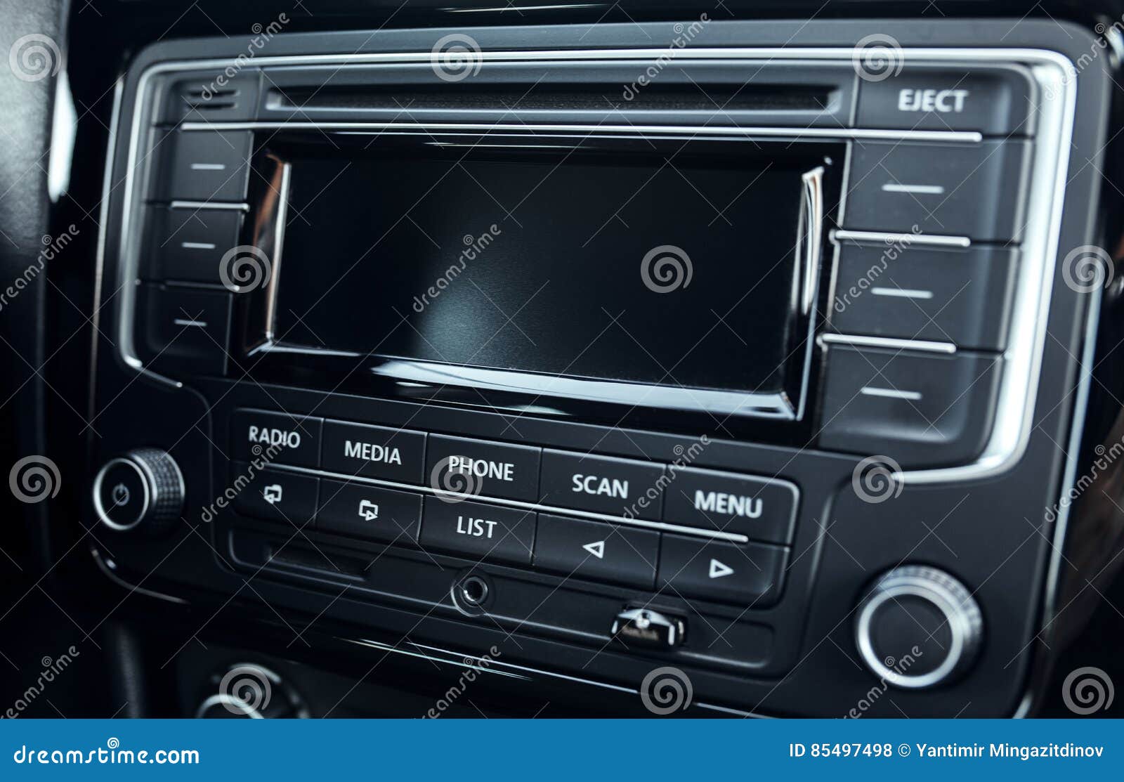 Modern Multimedia Device Cars Stock Photo - Image of interior, closeup ...