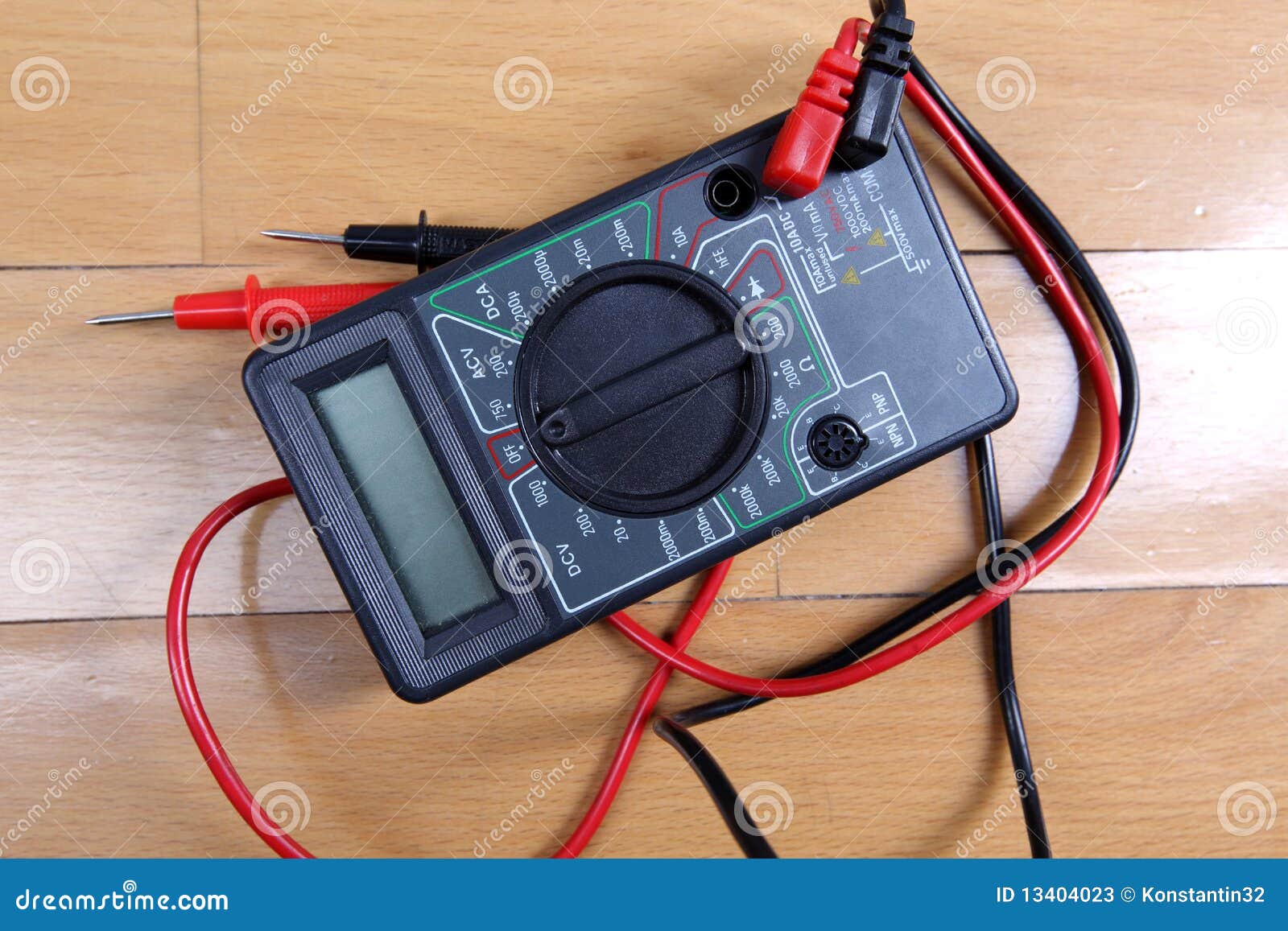 Modern multimeter stock image. Image of laboratory, black - 13404023