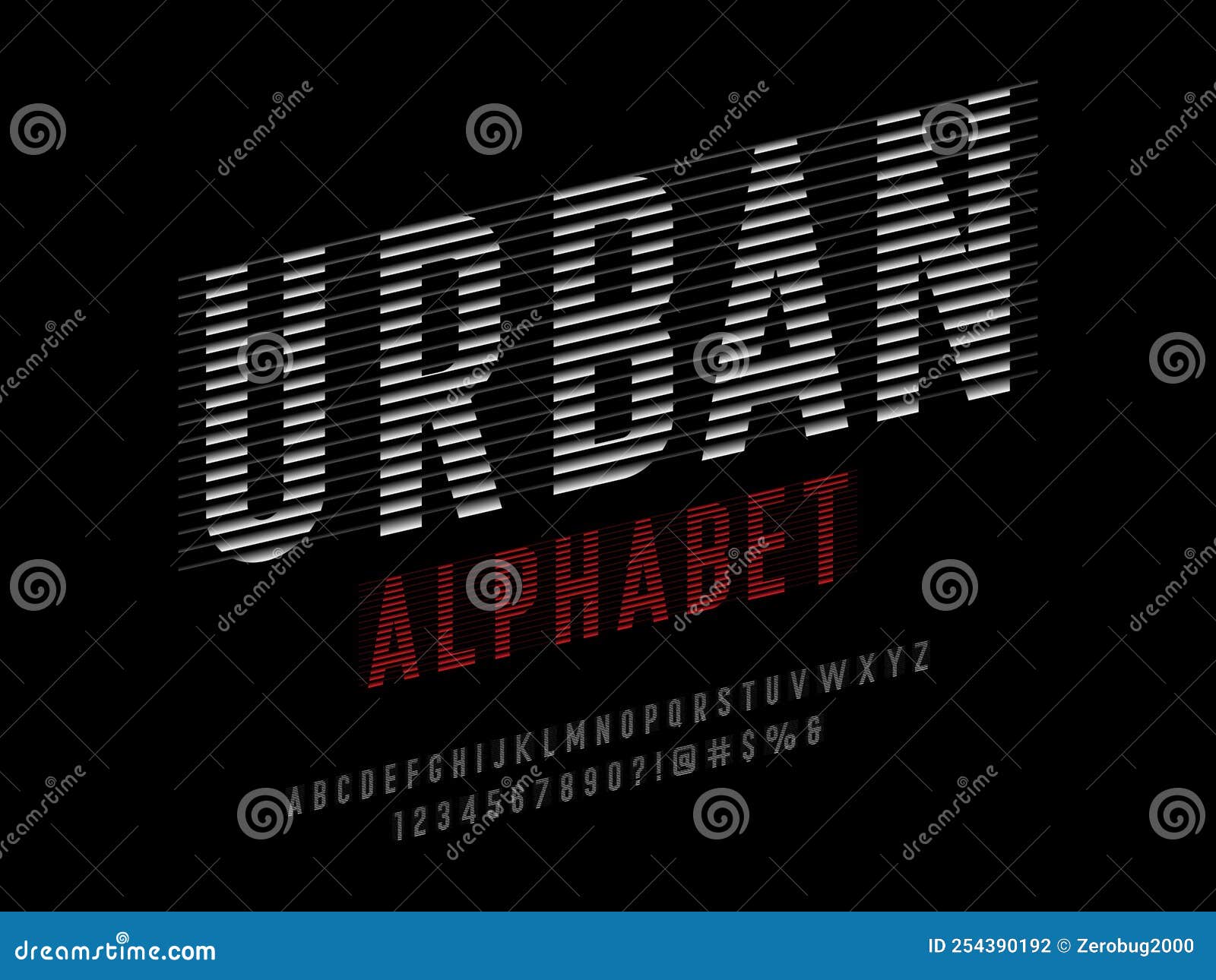 Multiple lines font stock vector. Illustration of graphic - 254390192