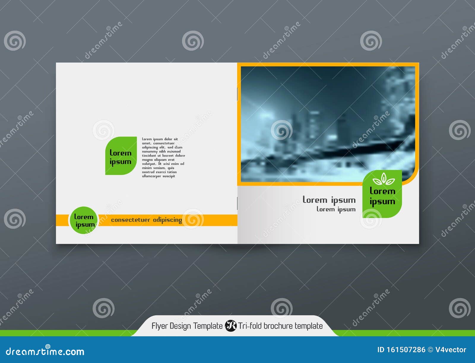 Folder Design and Flyer Design Template Stock Vector - Illustration of ...